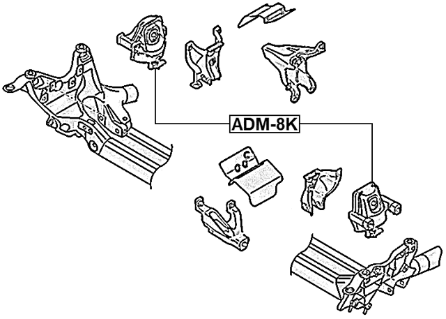 Front Engine Mount (Hydro) Febest ADM-8K OEM 8R0199381AK | eBay