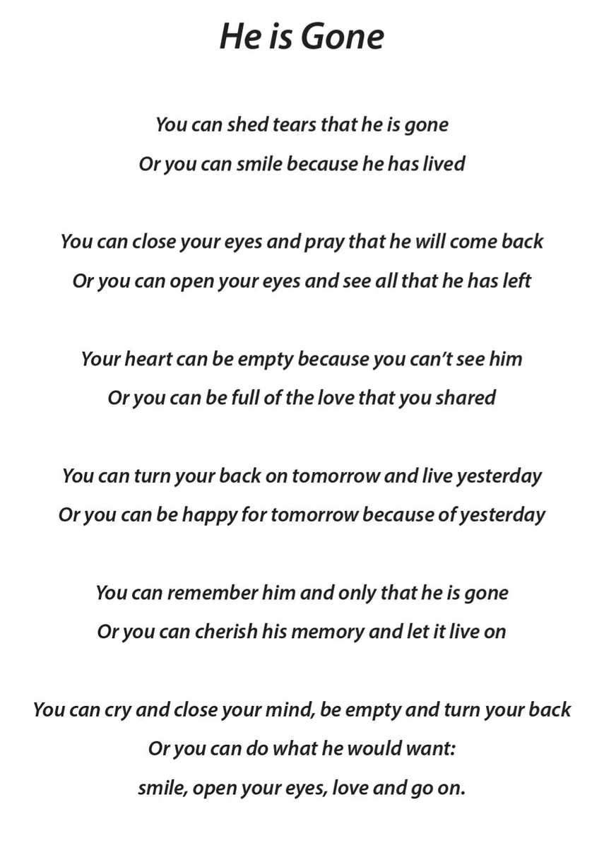 He She Is Gone Poem Analysis | Sitedoct.org