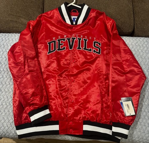 New Jersey Devils Starter 2XL Button Up Red Jacket | eBay