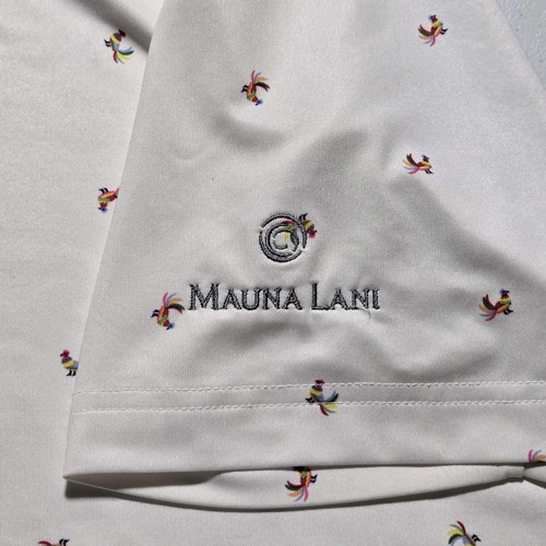 Johnnie-O MAUNA LANI Golf Resort Men's XL Polo White w/bird print | eBay