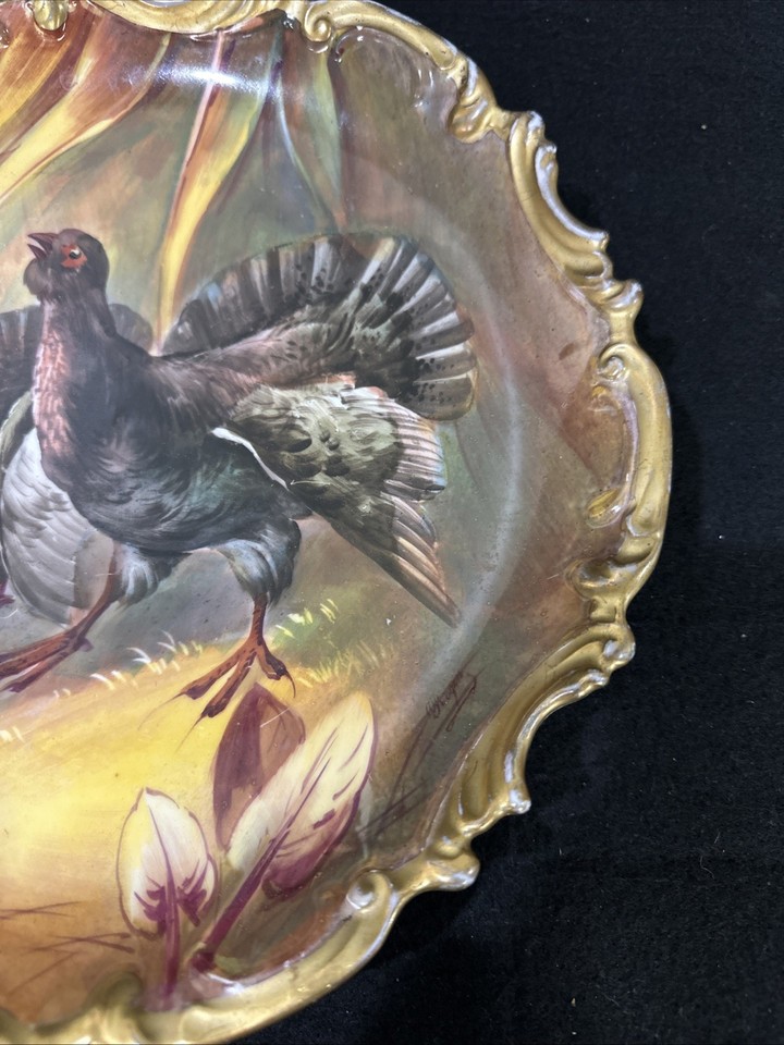 Antique LRL Limoges Turkey Bird Platter Charger 12.5” | eBay