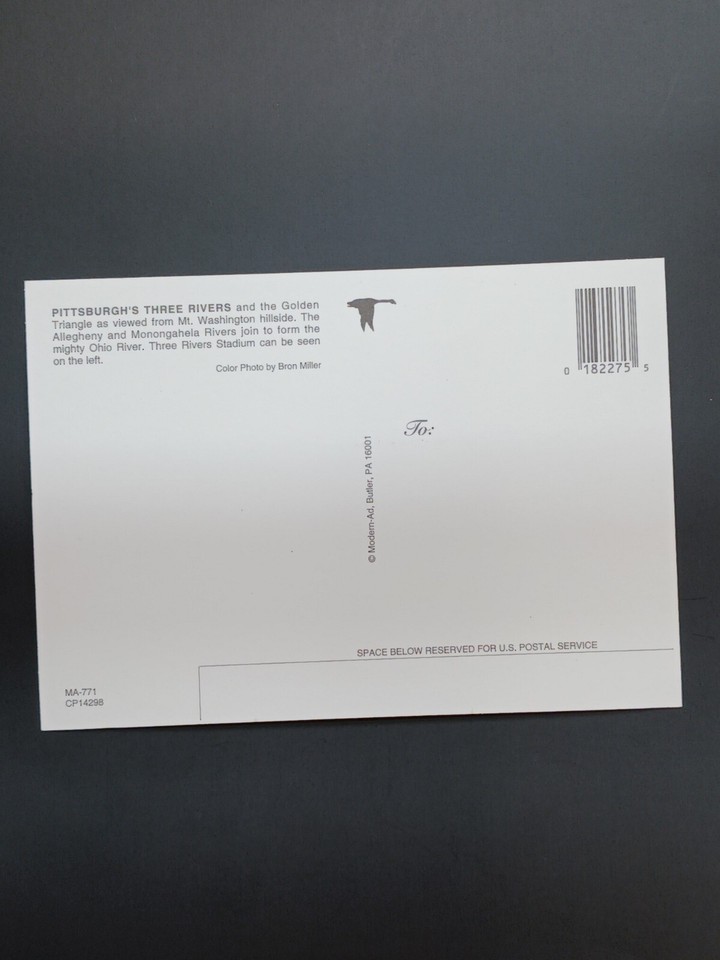 Postcard Pittsburgh's Three Rivers Vintage | eBay