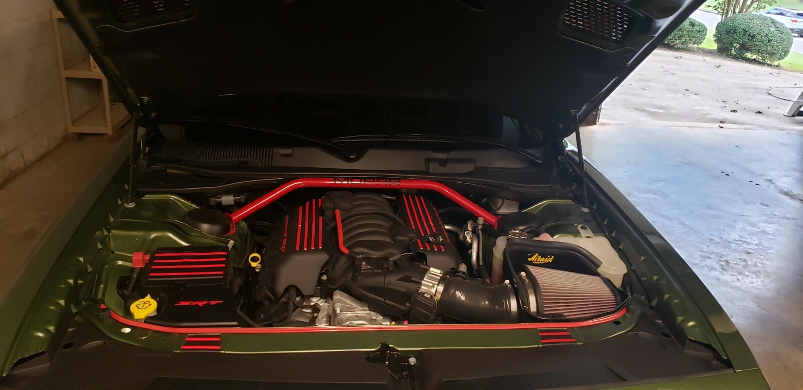 POWERED BY SRT Engine Cover Decals Charger and Challenger Scat Pack | eBay