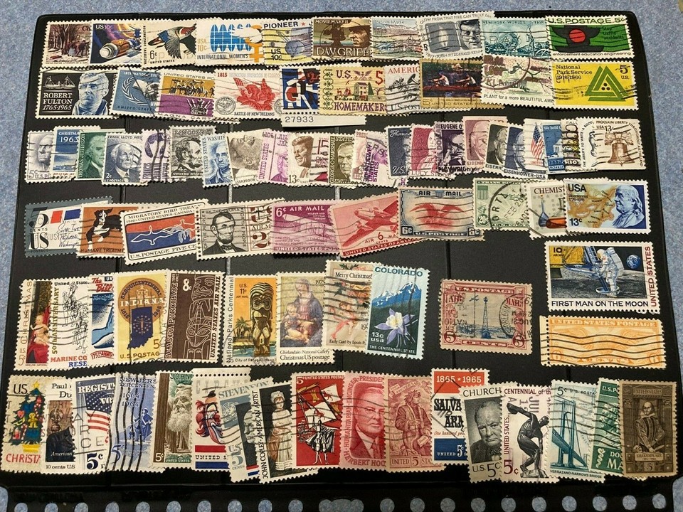 400 used U.S. stamps all different 1800's - 2021. Very Fine. 1 cent to ...