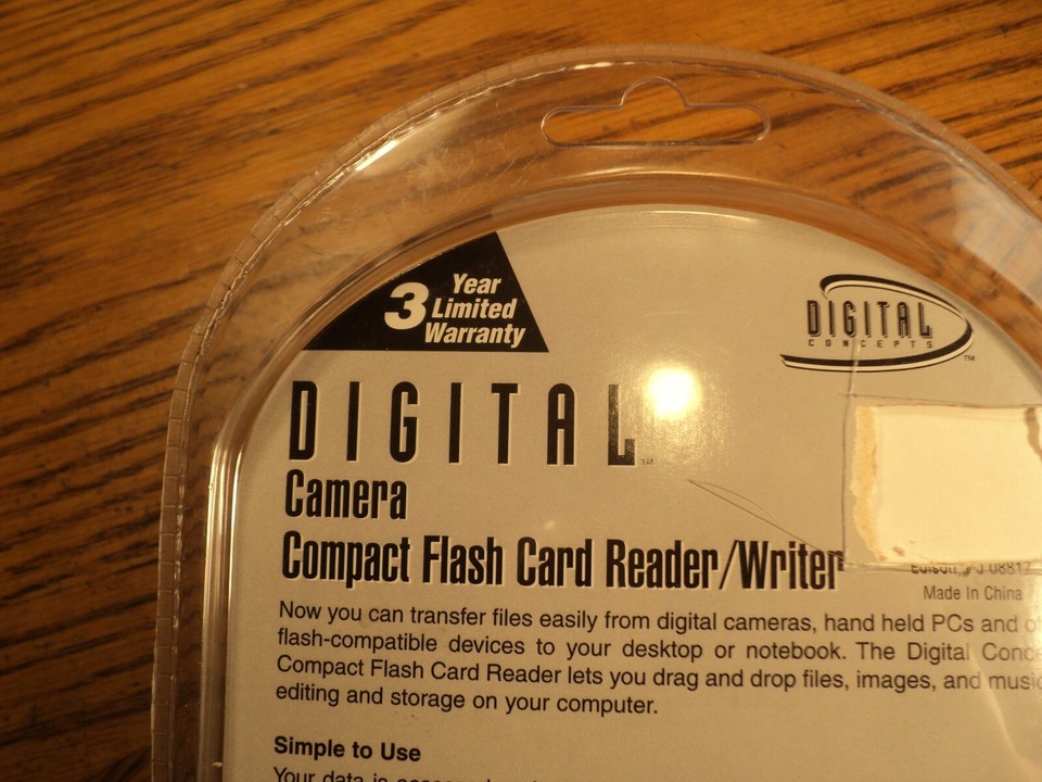 Digital Camera Compact Flash Card Reader/Writer No. CR-10 Factory ...