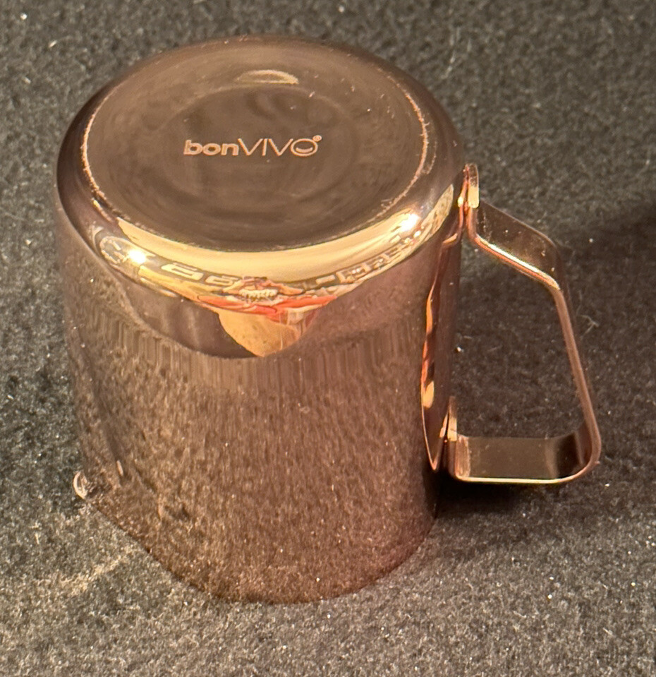 New bonVIVO Milk Frother Steamer Cup Copper Finish Stainless Coffee ...