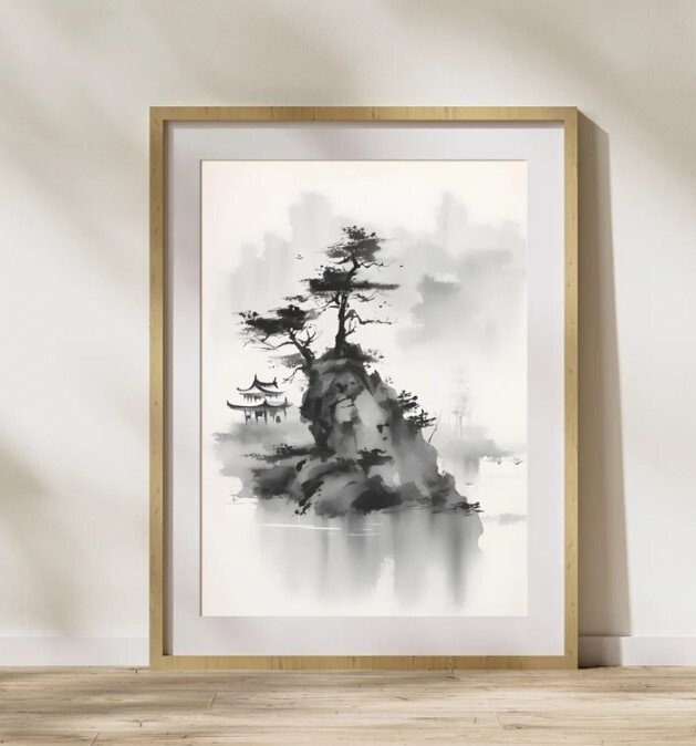 Ink Wash Painting Japanese Contemporary Japanese Ink Wash Floral