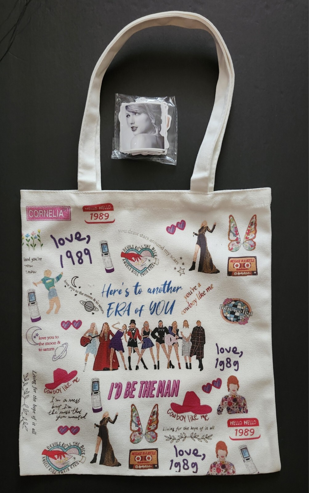 New Taylor Swift 13 x 14 Canvas Double Sided Tote Bag 1989 Era of You ...