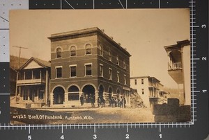 1907 Bank of Hundred Building HUNDRED West Virginia VA Vintage RPPC ...