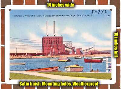 Metal Sign - New York Postcard - Electric Generating Plant, Niagara ...