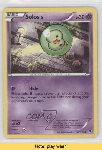 Solosis Pokémon Black & White Plasma Blast #42 READ 0b0 | eBay