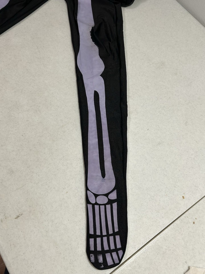 Morph Suit Skeleton Halloween Costume Body Suit Adult Medium One Piece ...