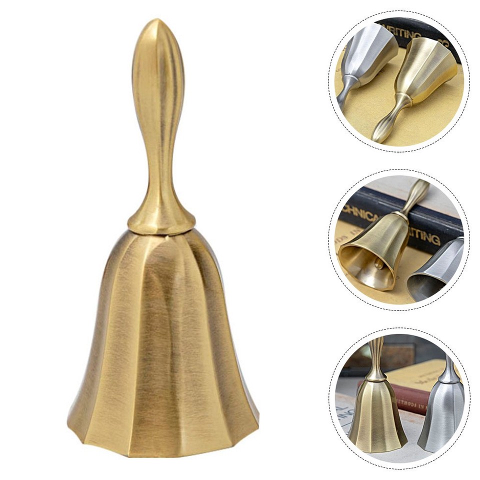 Metal Bell for Bar Restaurant Hand Bell Desktop Zinc Alloy Metal Bell ...