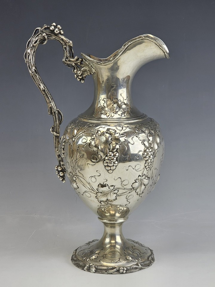 Large Fine 19C Sterling Silver Water Pitcher Ewer Harris & Schafer | eBay