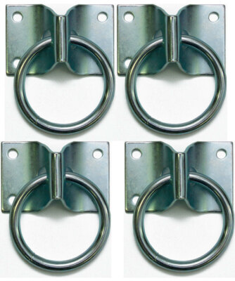4 X Flush Mount Lashing Hitching Ring + Plate Horse Tie Up Livestock | eBay