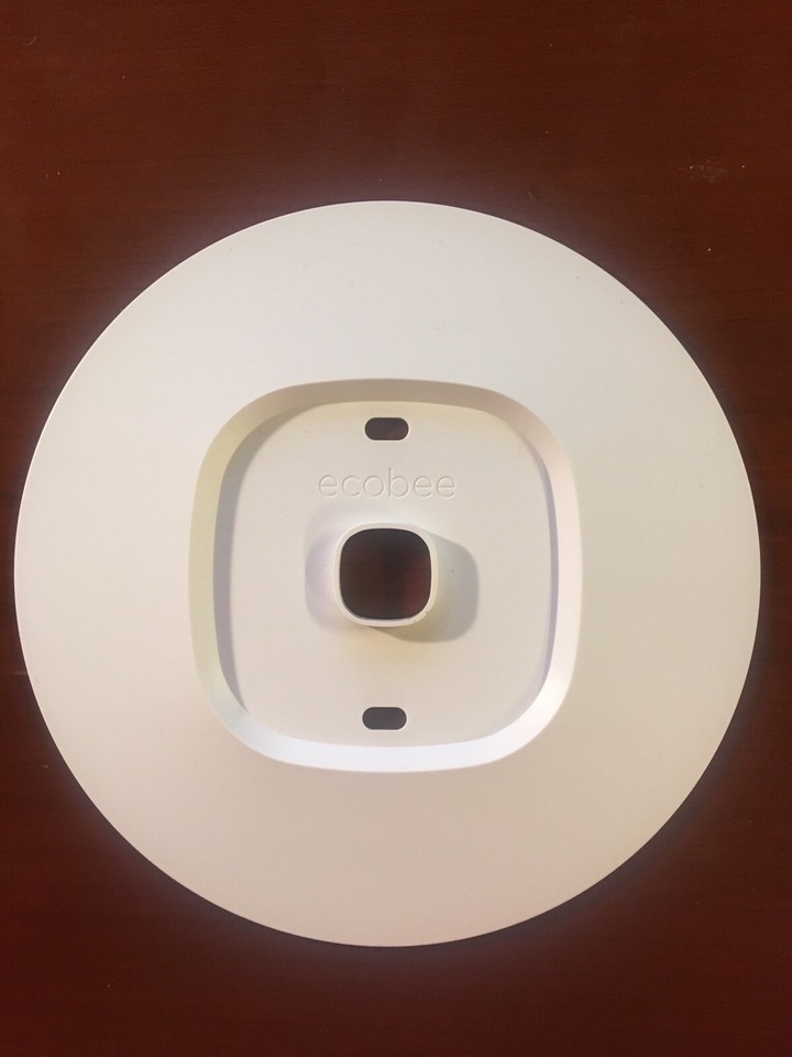 White Wall Plate Bracket Round Cover For Ecobee3 lite Smart Wi-Fi ...