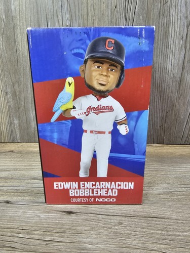 Edwin Encarnacion Cleveland Indians 7" Bobblehead with Parrot 2018 | eBay