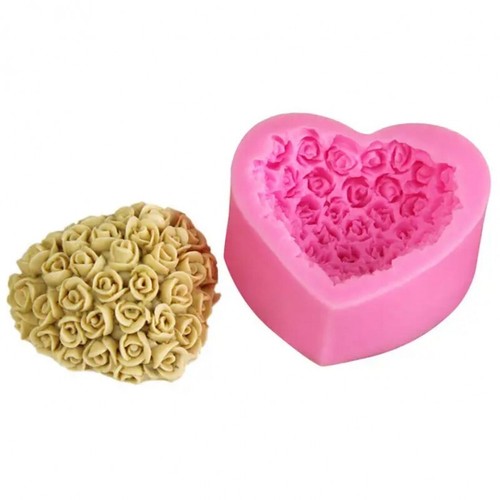 3D Rose Heart Silicone Mould | eBay