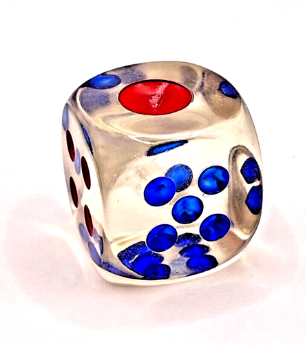Large Clear Red And Blue Game Dice 1 Inch Dice | eBay