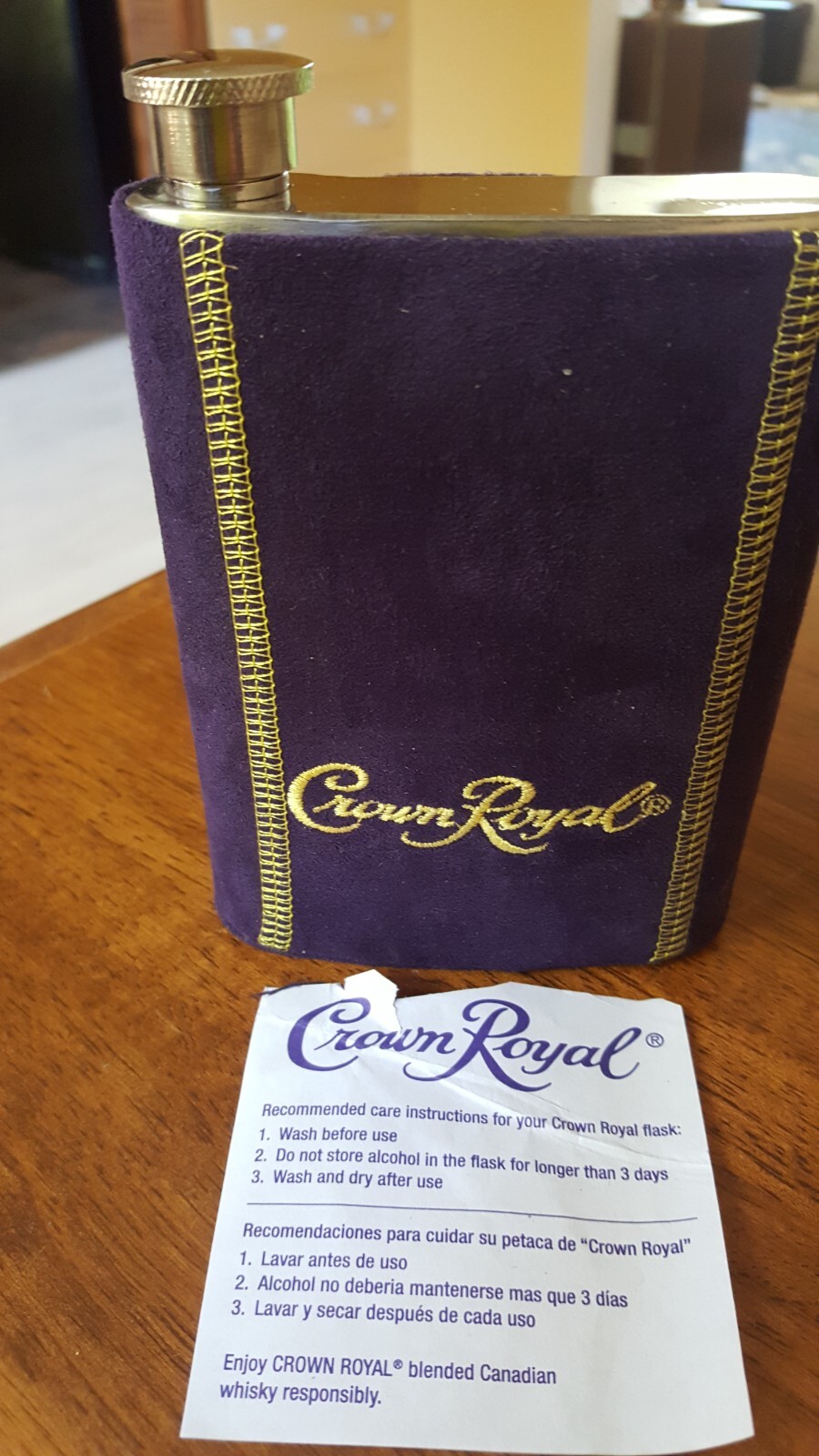 CROWN ROYAL 8 OZ. STAINLESS STEEL FLASK WITH REMOVABLE COVER *NEW* | eBay