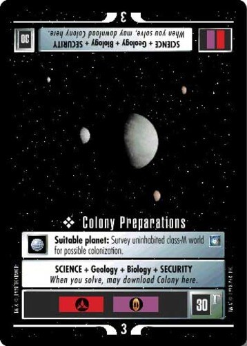 Star Trek: Colony Preparations [Ungraded] Deep Space Nine STCCG ...