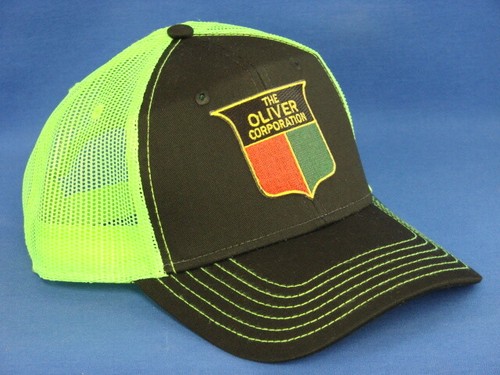 Oliver Tractor Hat - Black & Neon Green Mesh - Fleetline Logo ...