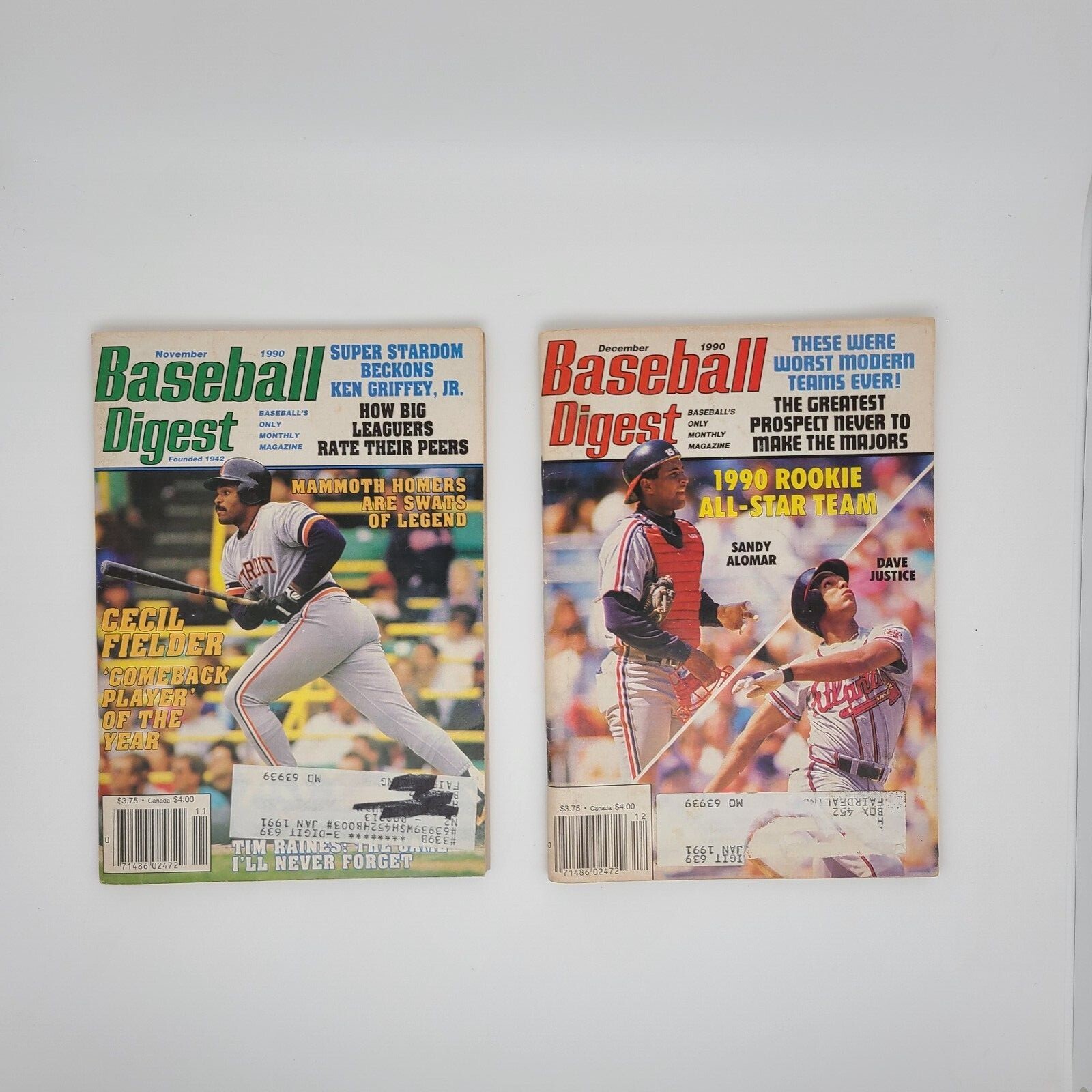 Vintage Lot of 11 Baseball Digest Magazine Issues from 1989 to 1991 | eBay