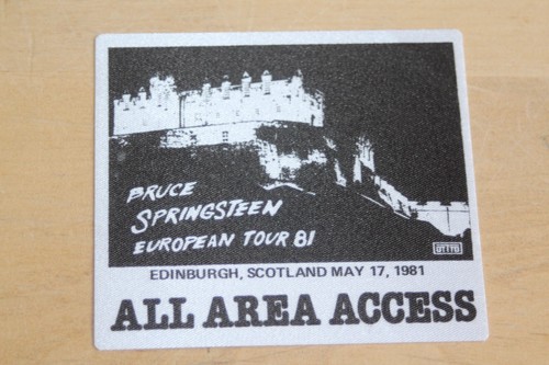 Bruce Springsteen - Unused Backstage Pass - Edinburgh May 17 1981 All ...