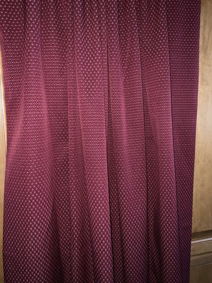 FABULOUS CUSTOM ROBERT ALLEN DRAPES,BURGUNDY~RASPBERRY COLOR 53”LONG | eBay