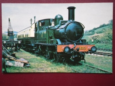 POSTCARD GWR 0-4-2T LOCO NO 1420 AT BUCKFASTLEIGH | eBay