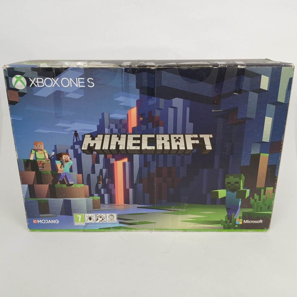 Xbox One S Minecraft Limited Edition 1TB + Controller + Complete Box | eBay