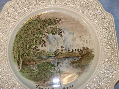 Vintage plate CROWN DEVON S. FIELDING ENGLISH RIVER SCENES COLLECTOR'S ...