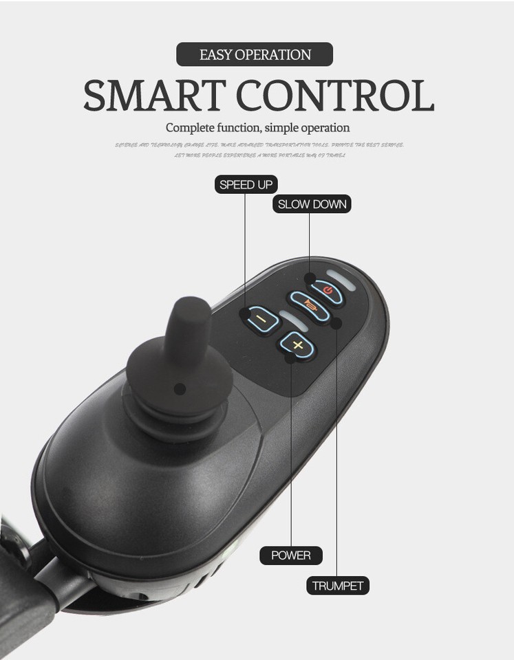 360W Lightweight Foldable Electric Wheelchair 360° Joystick for Adult ...