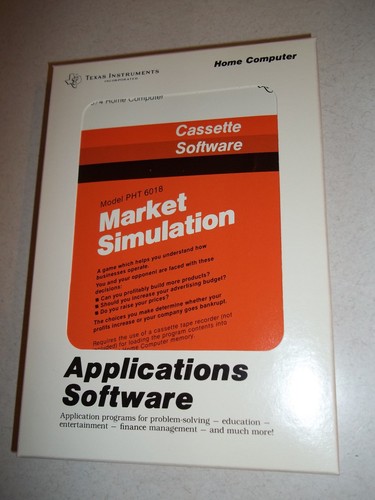 NEW TI-99/4A TI-99/4 Tape MARKET SIMULATION Cassette Software | eBay