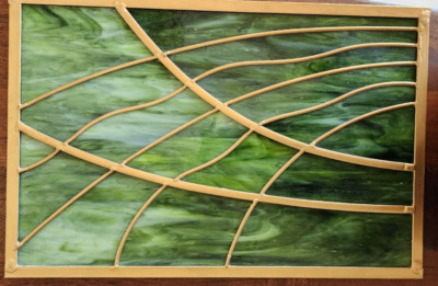 Lamps - Green Slag Glass