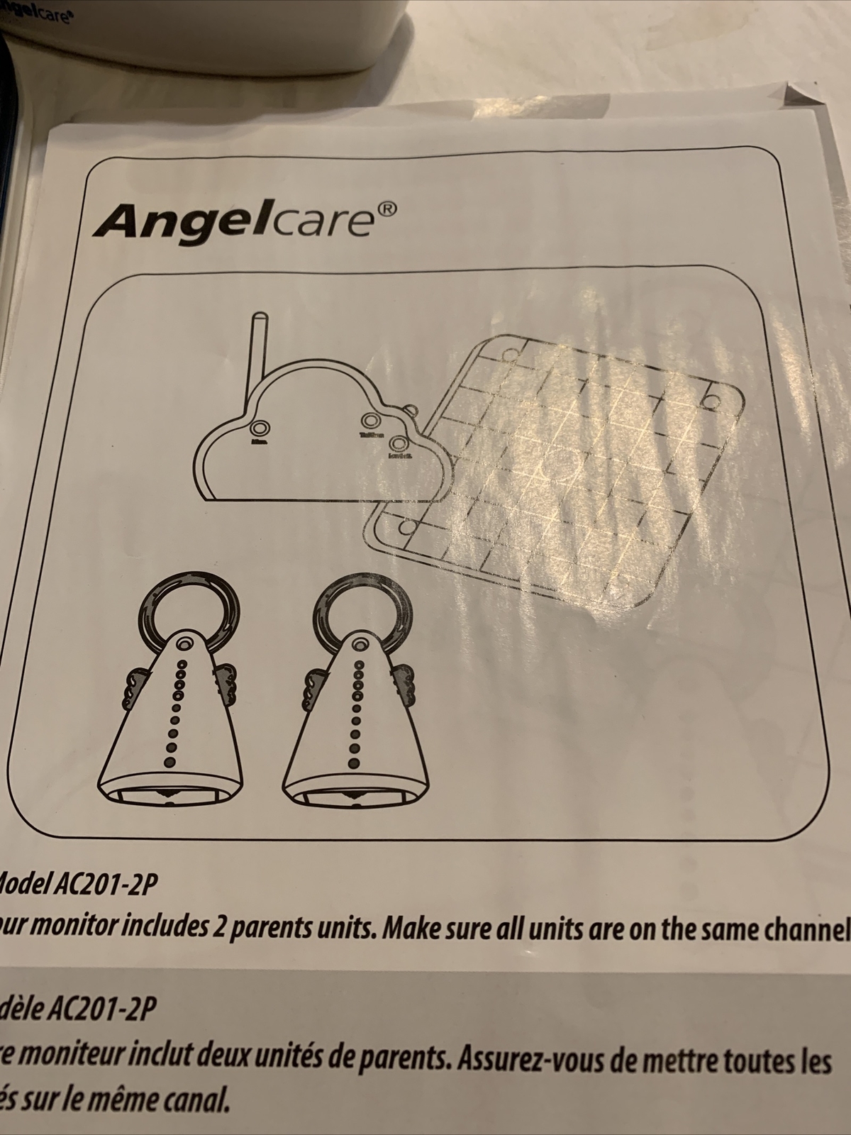 Angelcare Ac201 Movement and Sound Monitor With Sensor Pad 2 Parental ...