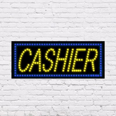 LED Cashier Sign | Light Up Sign | 11"H x 27"W x 2"D | eBay