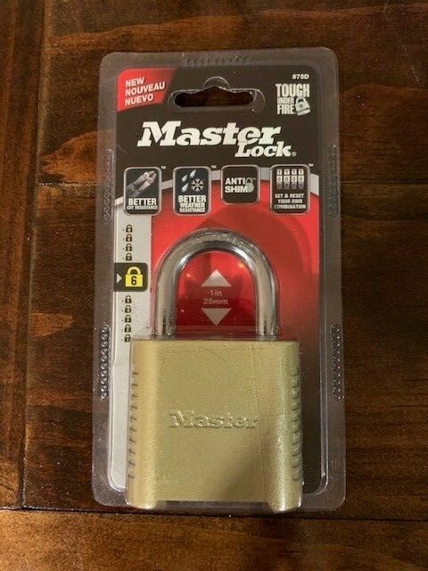 Master Lock 875dl Combination Padlock Combo Masterlock 1 In. Shackle ...