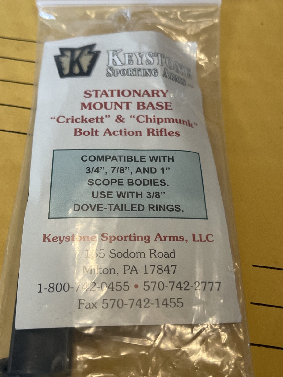 Keystone Sporting Arms KSA031 Rifle Scope Mount Kit for Crickett ...