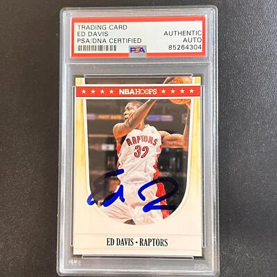 2011-12 NBA Hoops #227 Ed Davis Signed Card AUTO PSA Slabbed Raptors | eBay