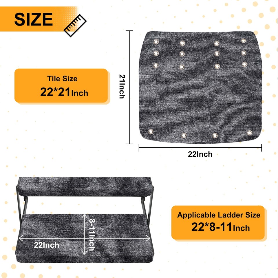 RV Step Covers 22 Inch 3 Pack RV Stair Covers Wrap Fits 8-11" Deep ...