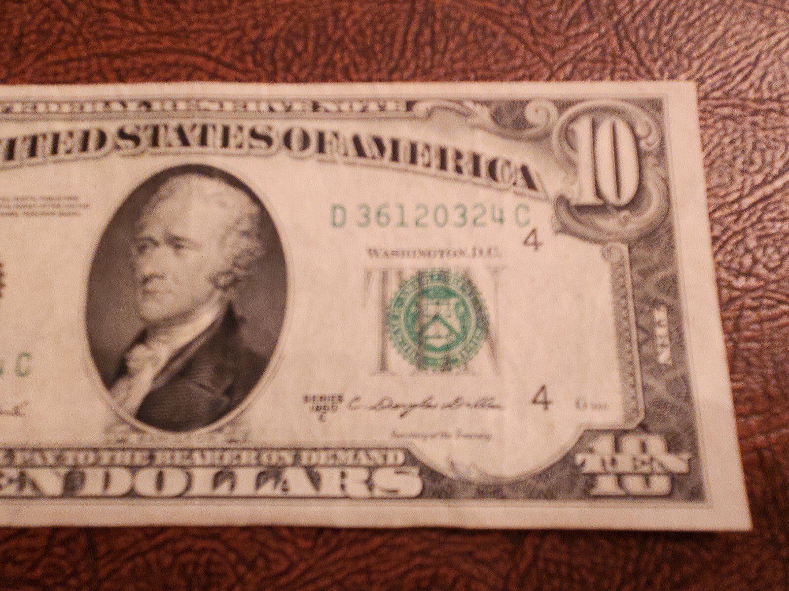 Rare $10 Bill Old Small Face Series 1950C, FRB Cleveland, OH ...