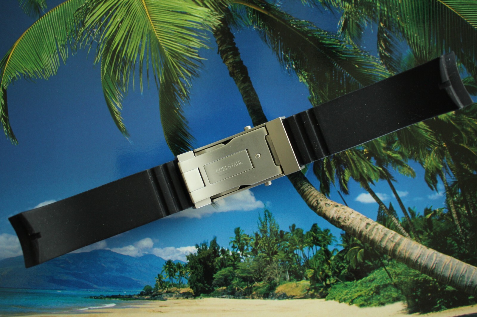 SINN 21MM BLACK RUBBER DIVER PILOT SAILING DEPLOYMENT WATCHBAND WATCH ...