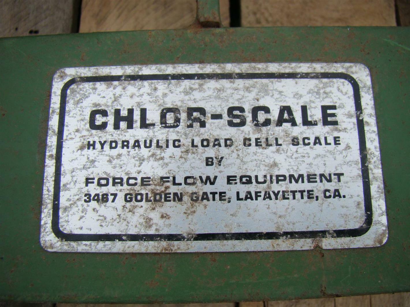Chlor-Scale Hydraulic Load Cell Scale 12D40A | eBay