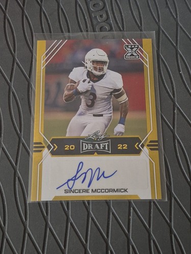 (AUTO) Sincere McCormick 2022 LEAF DRAFT Football Card | eBay