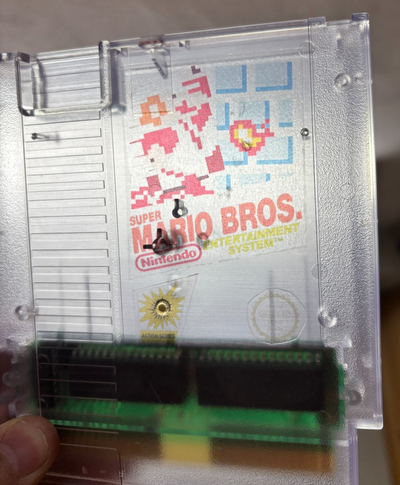 Custom Nintendo NES Console Set w/ Clear Controller n Super Mario Bros ...