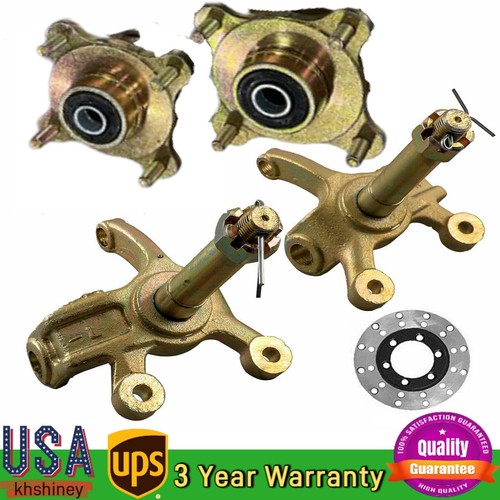 Front Wheel Hub Brake Disc Rotor Steering Knuckle Spindle for ATV Quad ...