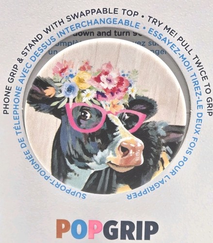 PopSockets Phone Grip Stand Flower Cow POPGRIP LUXE PopSocket | eBay