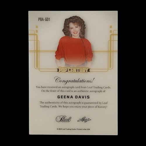 2024 Leaf Pearl Geena Davis Auto /3 Autograph | eBay