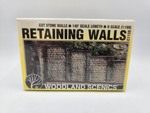 Woodland Scenics C1159 N Scale Retaining Walls Cut Stone (6-Pack) Free ...